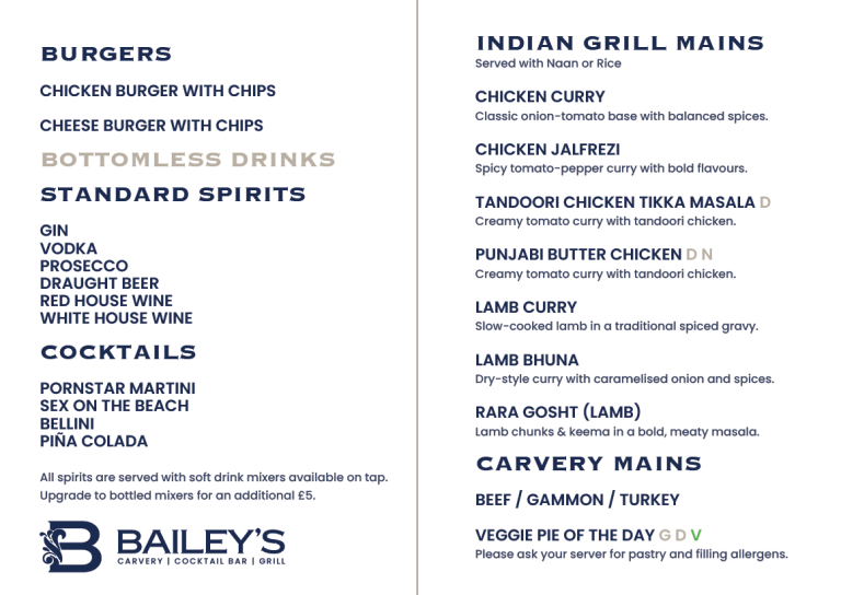 Bottomless Brunch - Baileys Bar and Grill (Nuneaton)